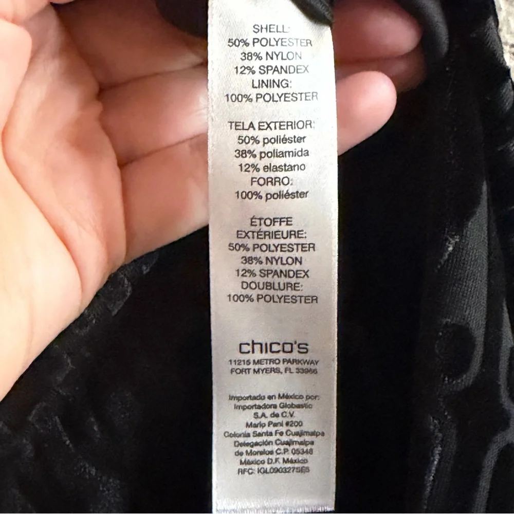 Chico's | Dresses | Chicos Black Velvet Burnout Maxi Dress Women Xl ...